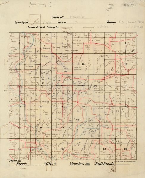 State of Wisconsin, County of Vernon, Town 13, Range 3 W, [Town of ...