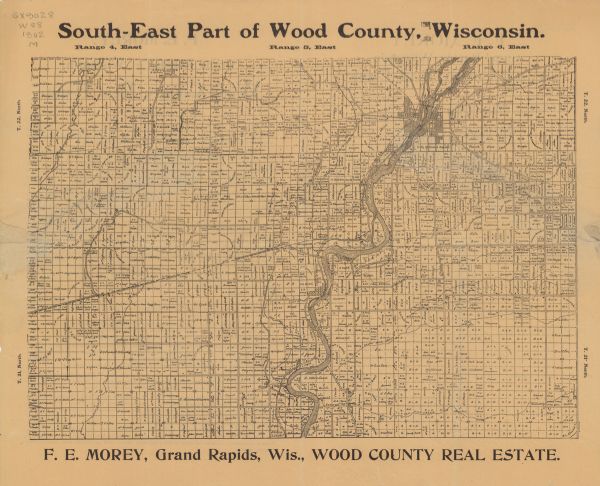 South-East part of Wood County, Wisconsin | Map or Atlas | Wisconsin ...