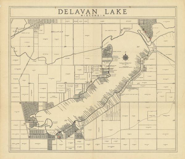 Delavan Lake, Wisconsin | Map or Atlas | Wisconsin Historical Society
