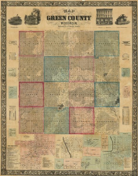 Map of Green County Wisconsin | Map or Atlas | Wisconsin Historical Society