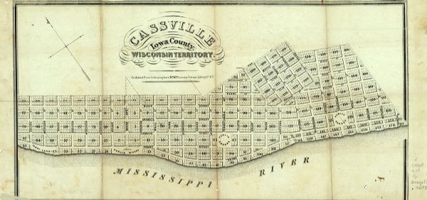 Cassville, Iowa County, Wisconsin Territory | Map or Atlas | Wisconsin ...