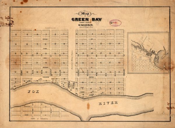 Map of Green Bay, Brown County, Wisconsin | Map or Atlas | Wisconsin ...