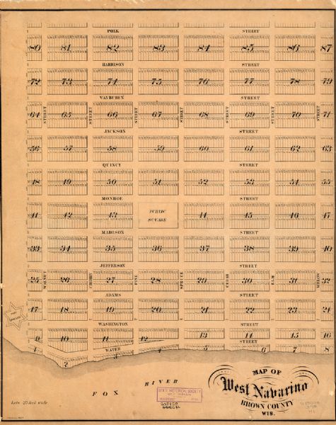 Map of West Navarino, Brown County, Wisconsin | Map or Atlas ...