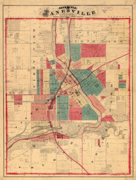 City Map of Janesville | Map or Atlas | Wisconsin Historical Society