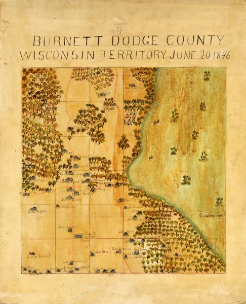 Burnett, Dodge County, Wisconsin Territory | Map or Atlas | Wisconsin ...
