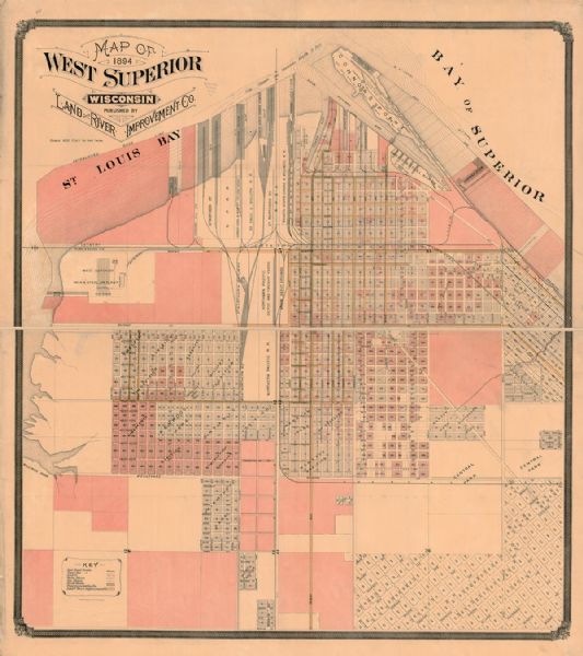 Map of West Superior, Wisconsin | Map or Atlas | Wisconsin Historical ...