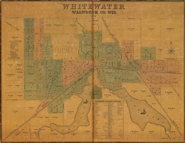 Whitewater, Walworth Co., Wis. | Map or Atlas | Wisconsin Historical ...