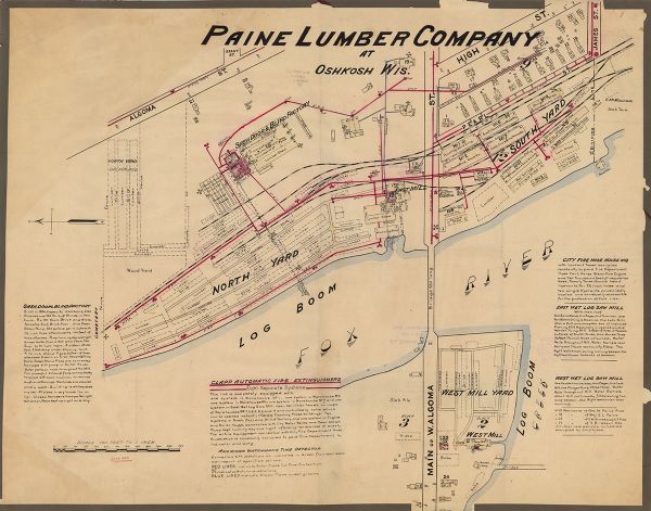 Paine Lumber Company at Oshkosh, Wis. | Map or Atlas | Wisconsin ...