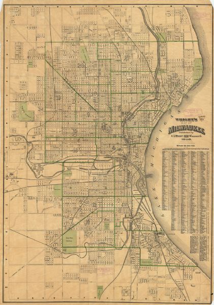 Wright’s Map of Milwaukee | Map or Atlas | Wisconsin Historical Society