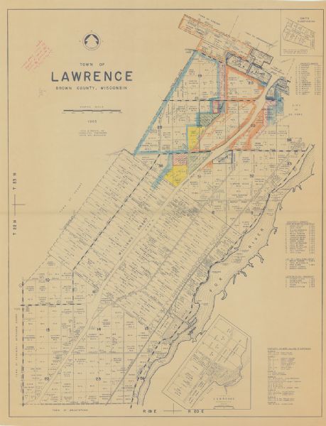 Town of Lawrence, Brown County, Wisconsin | Map or Atlas | Wisconsin ...
