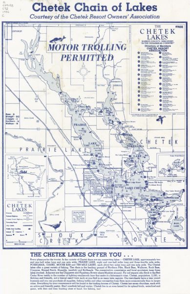 The Chetek Lakes : Barron County, Wisconsin, "In the Indianhead Country ...