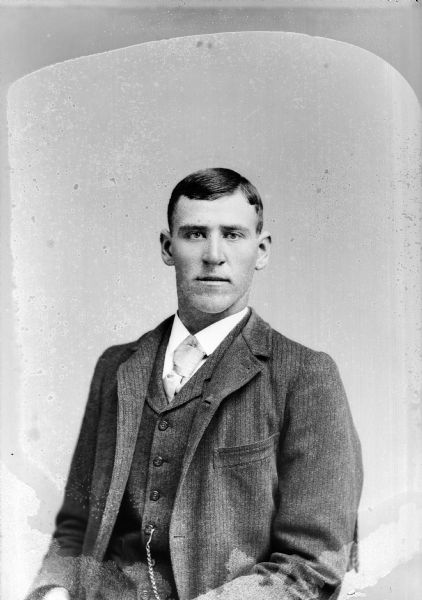 Square-Jawed Man | Photograph | Wisconsin Historical Society