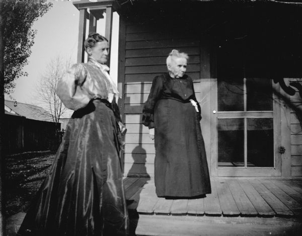 Outdoor Portrait of Mrs. George Hull and Mrs. John Matchette ...