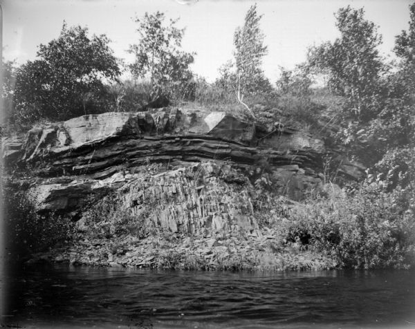 Bluff along the Black River | Photograph | Wisconsin Historical Society