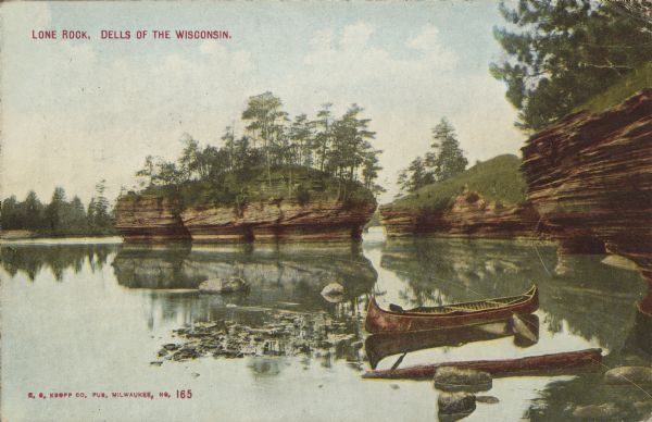 Lone Rock | Postcard | Wisconsin Historical Society