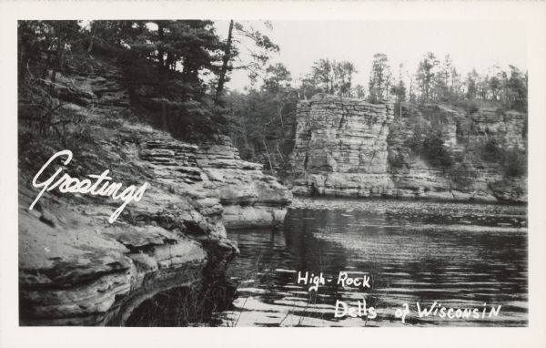 High Rock | Postcard | Wisconsin Historical Society