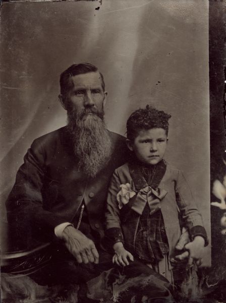 Louis (?) Luce (?) and daughter Louise (?) | Photograph | Wisconsin ...