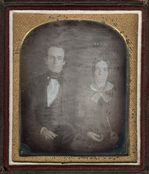 John Catlin and Wife | Photograph | Wisconsin Historical Society