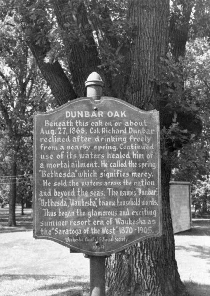 Dunbar Oak Marker | Photograph | Wisconsin Historical Society