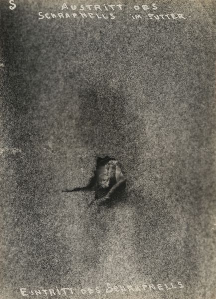 Remarkable Path of a Piece of Shrapnel | Photograph | Wisconsin ...