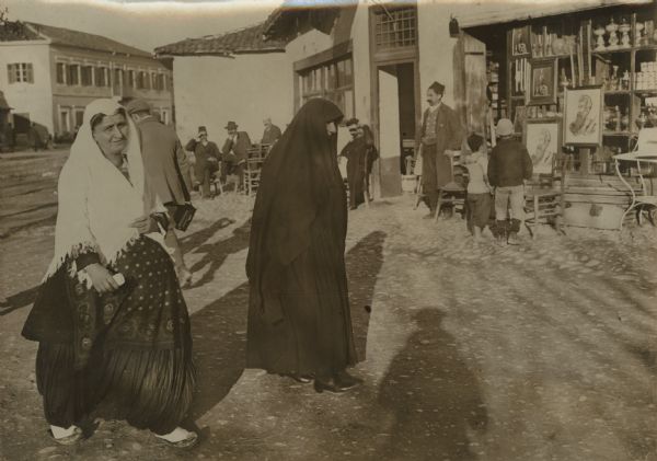 Street Scene in Skutari | Photograph | Wisconsin Historical Society