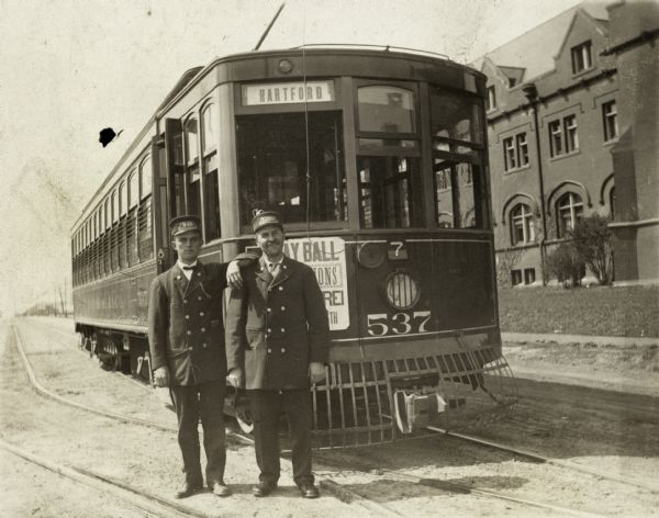 Milwaukee Streetcar Conductors | Photograph | Wisconsin Historical Society