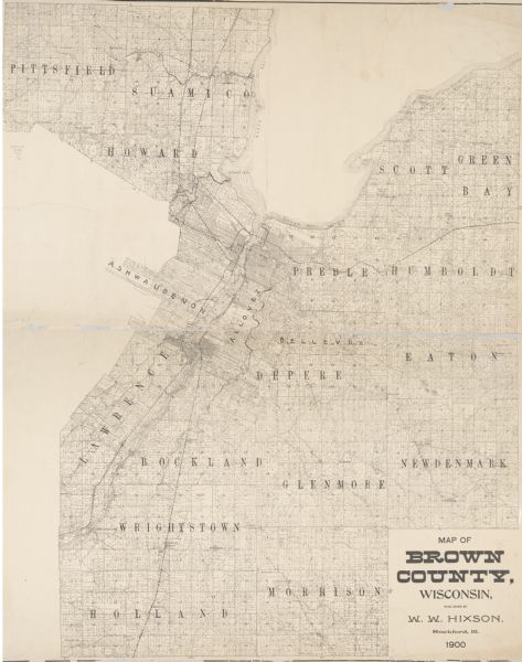 Brown County Map | Map or Atlas | Wisconsin Historical Society