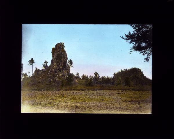 Landscape with Rock Formation | Photograph | Wisconsin Historical Society